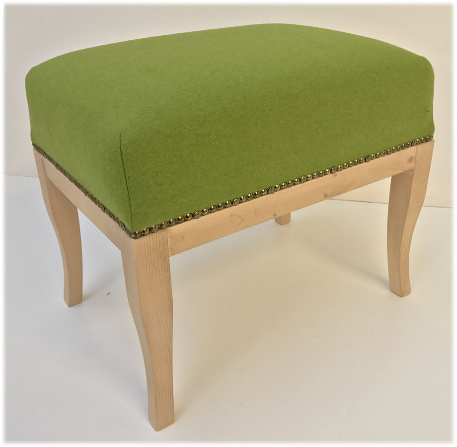 Hocker Inzell, Stoff Loden grün - Landhausmoebel-shop